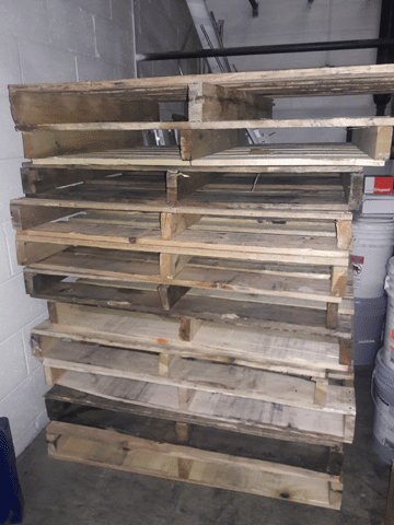 Complementary pallets for our storage tenants – Laurel Self Storage